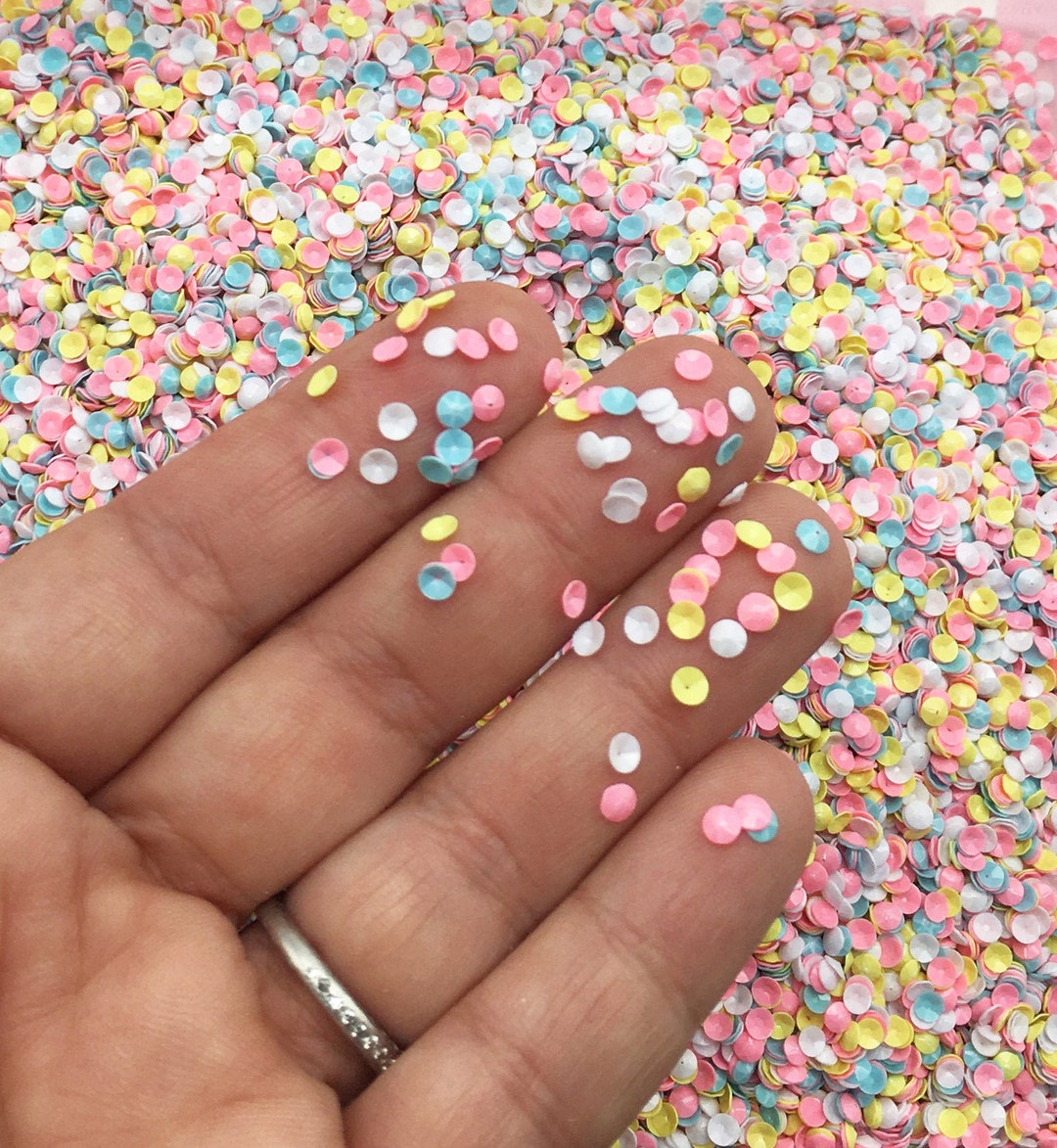 Assorted Pastel Carnival Confetti 3D 3mm Round Glitter, Table Scatter ...