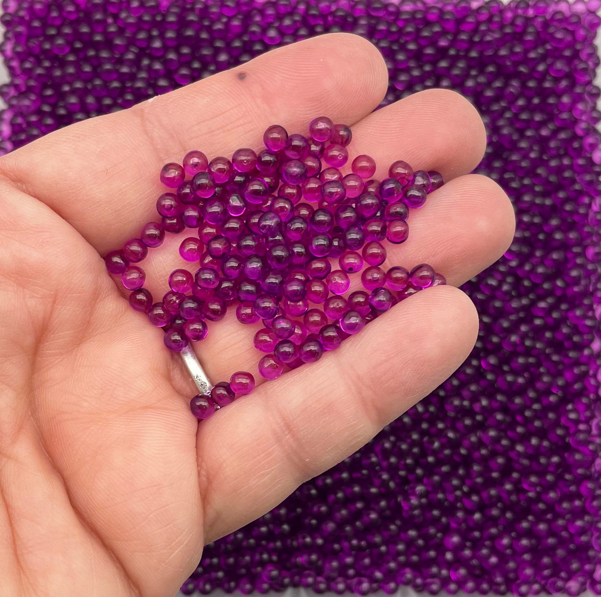 Dark Plum Purple 4mm Translucent Pearls Popping Boba Resin | Etsy