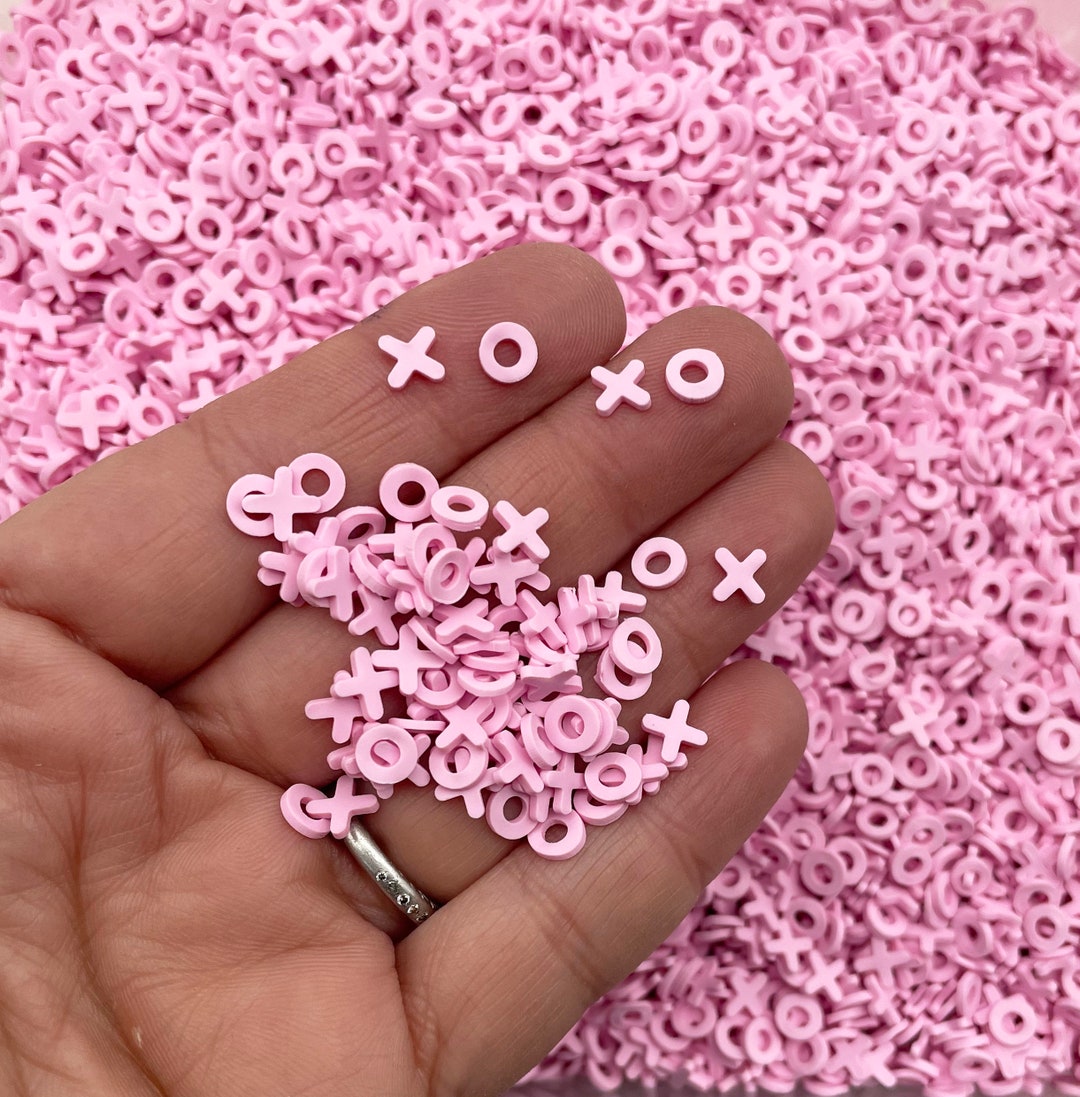 Valentines Day Pink XOXO Polymer Clay Girly Love Non Edible Sprinkles ...
