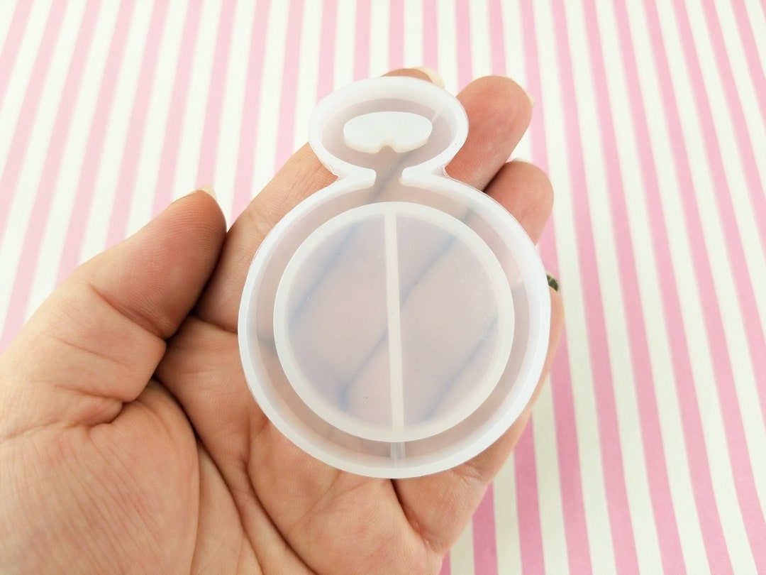 64x49mm Pocket Watch Shaker Mold for Cabochons, 1 Part Silicone Mould ...