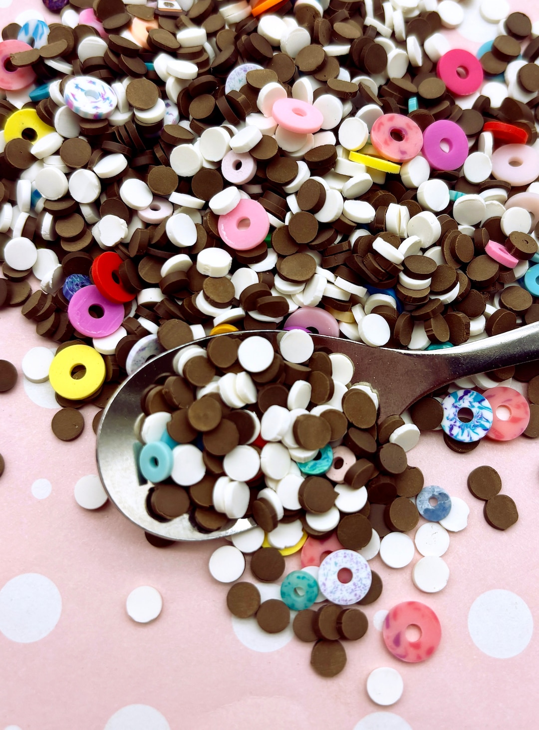 Coffee and Donuts Polyester Clay Sprinkle Mix, Fake Faux Fake Bake ...