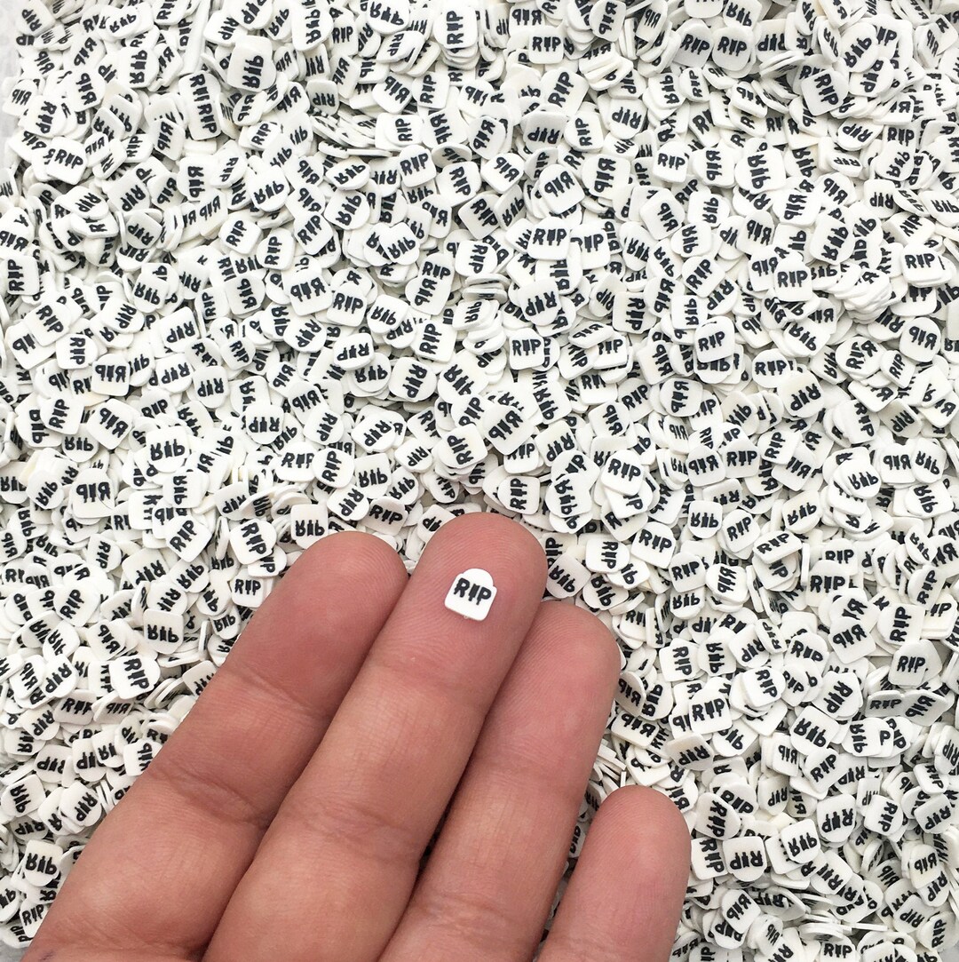 Small Spooky RIP Halloween Tombstone Headstone Polymer Clay Spooky Faux ...