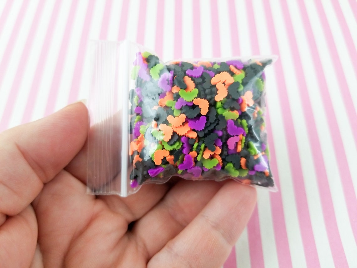 Bat-fetti Bats Halloween Polymer Sprinkles Spooky Faux - Etsy