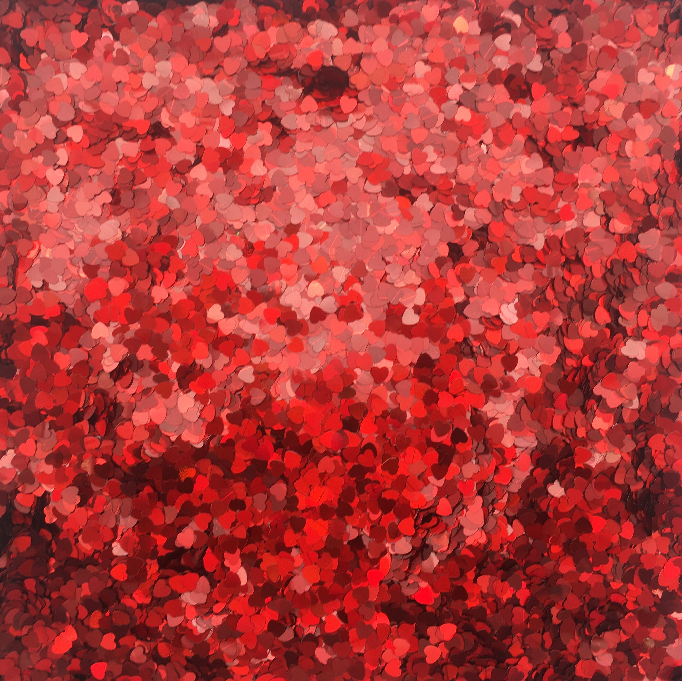 Red Mirrored Iridescent Solvent Resistant Holo Shift Heart Glitter, T92 ...