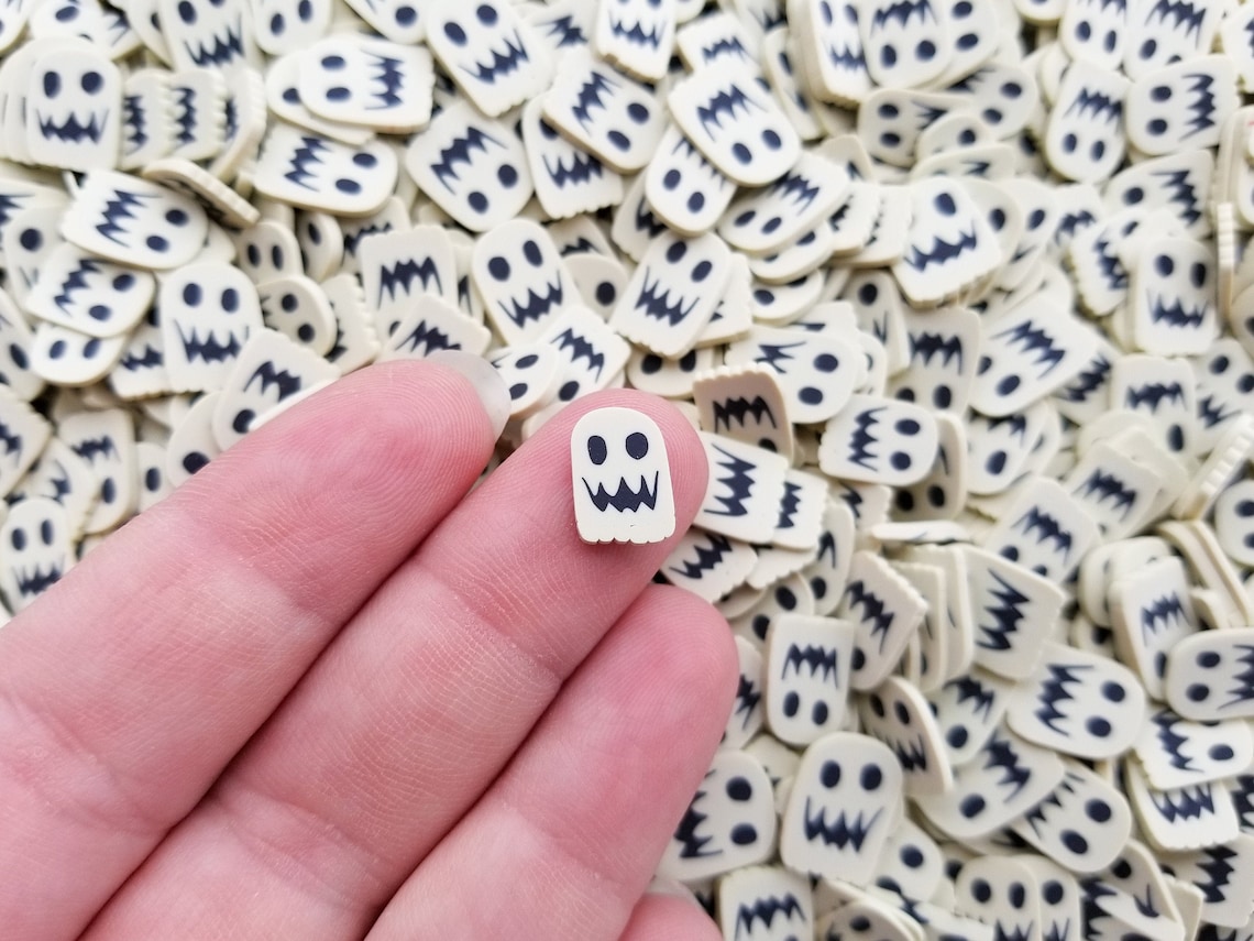 Ghost Halloween Polymer Clay Sprinkles Spooky Faux Sprinkles | Etsy