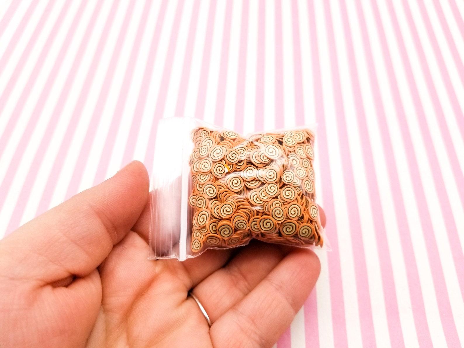 Small Cinnamon Bun Roll Polymer Clay Dessert Slices Nail Art | Etsy