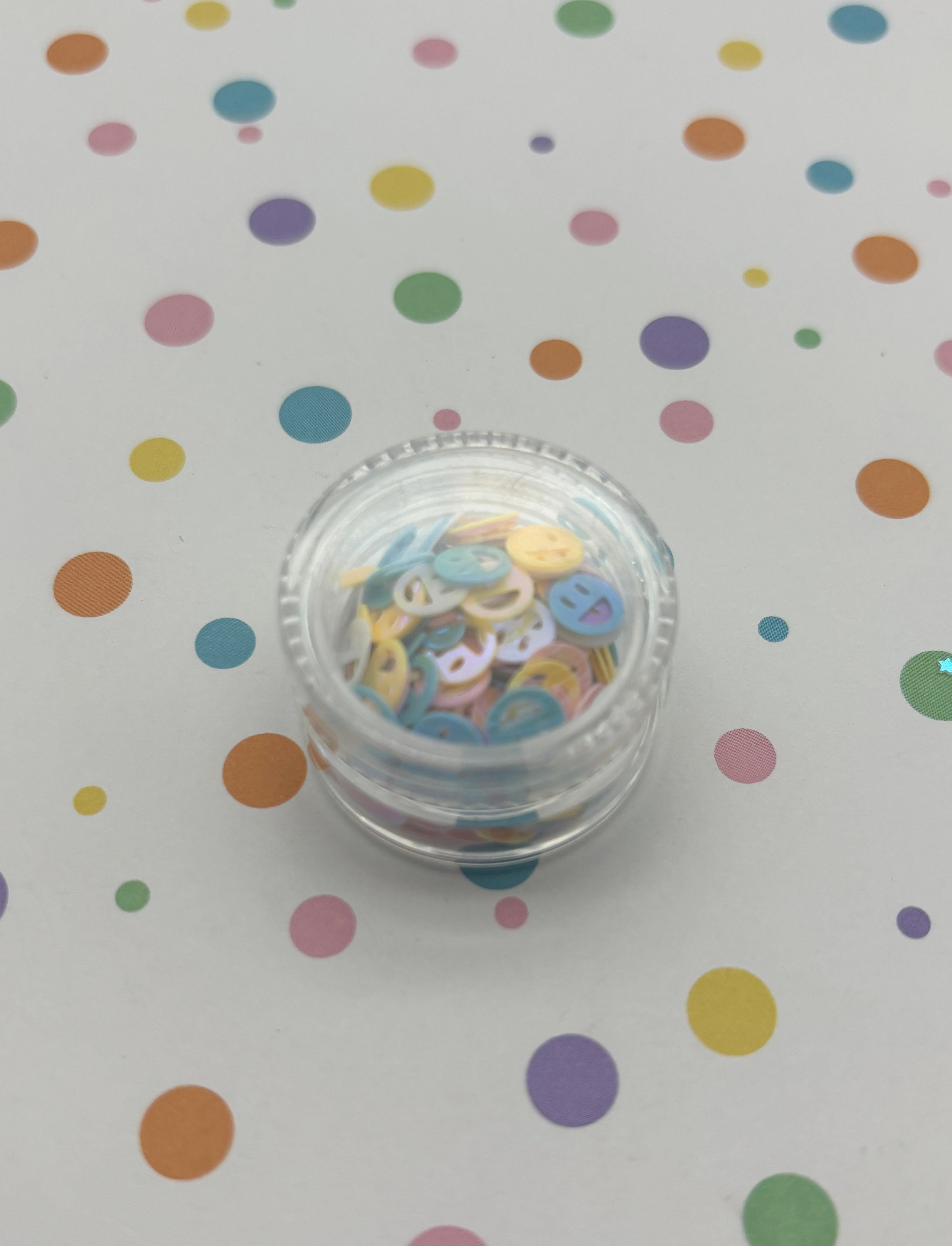Colorful Rainbow Iridescent Shift Smile Face Glitter, Smiley Emoji ...