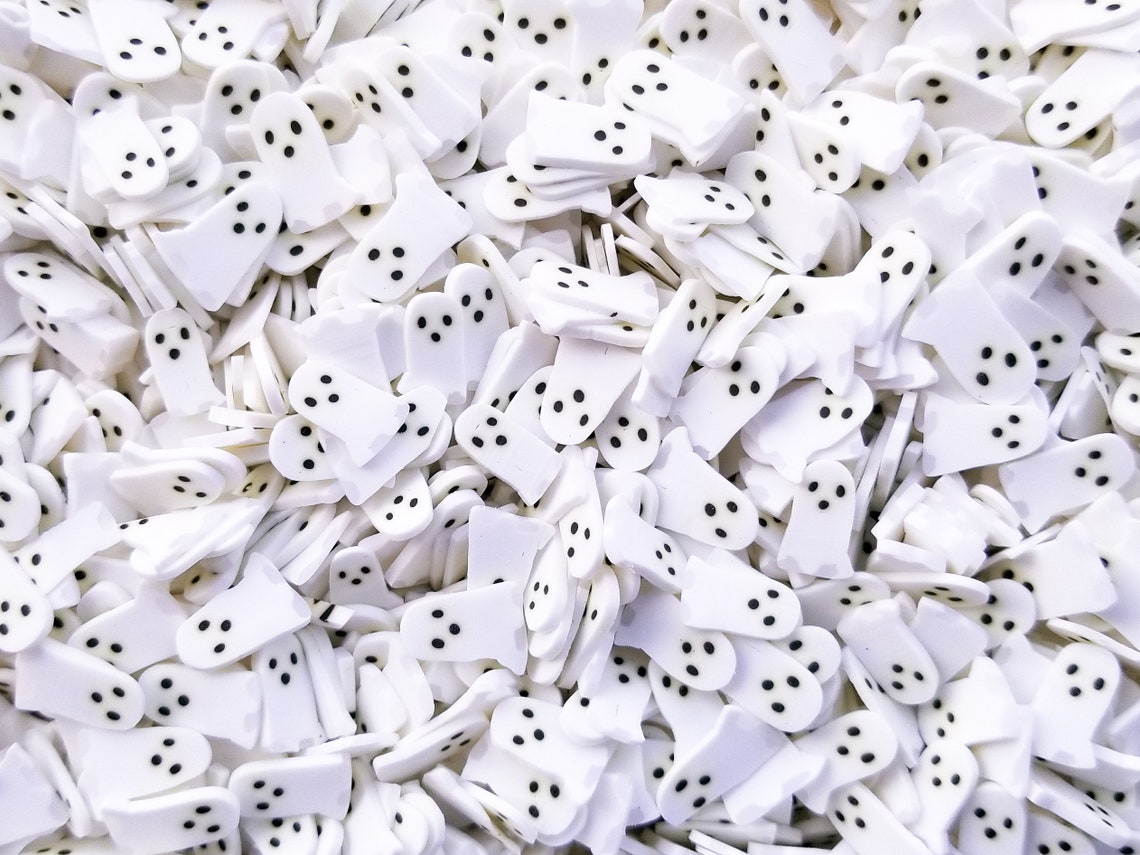 Larger Spooky Ghost Halloween Polymer Clay Sprinkles Spooky - Etsy