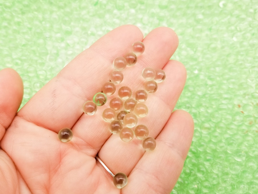 Mint Green 6mm Translucent Pearls, Popping Boba Resin Gumball Pearls ...