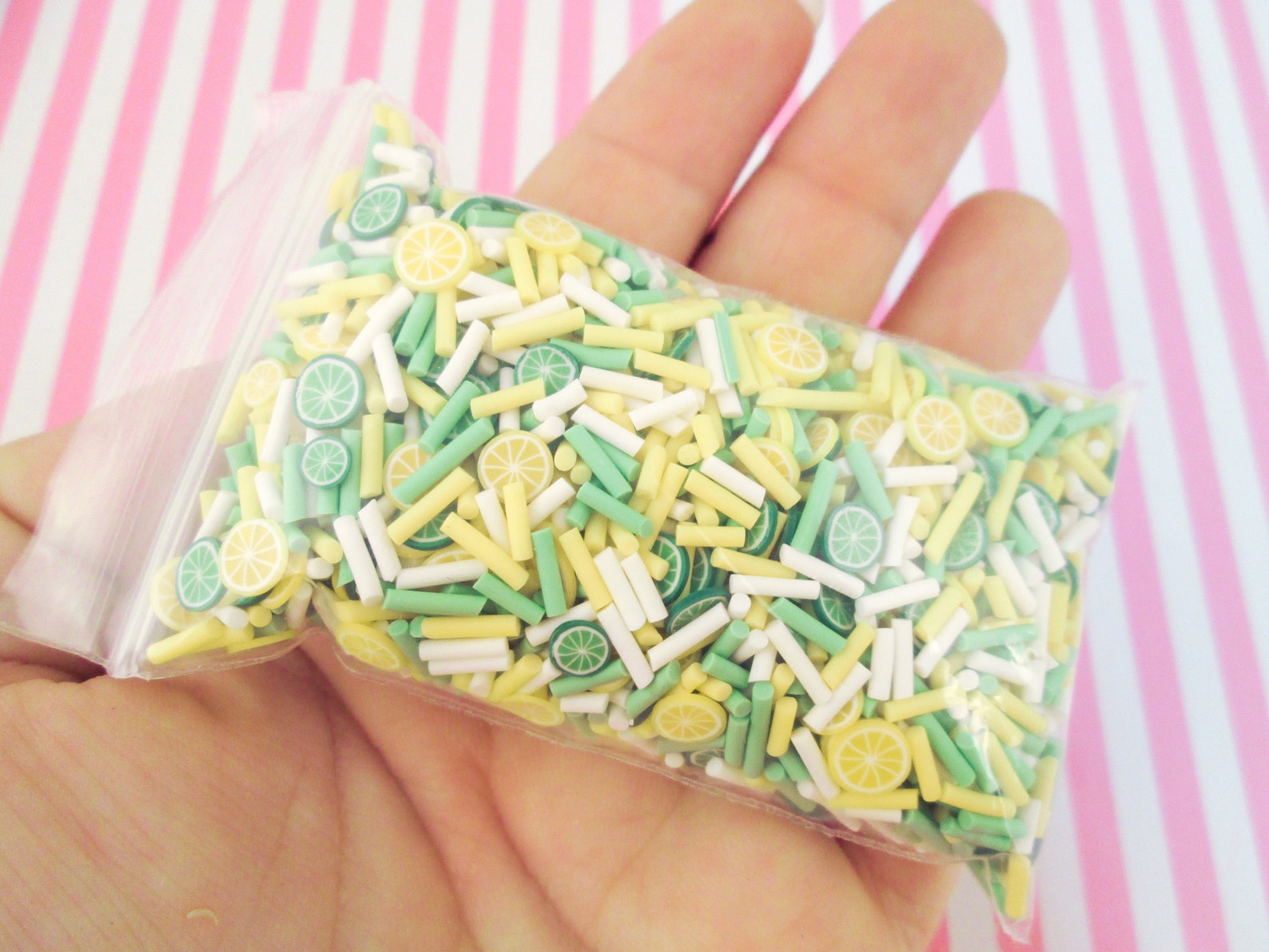 LEMON LIMEY Citrus Fruit Themed Green and Yellow Polymer Clay - Etsy