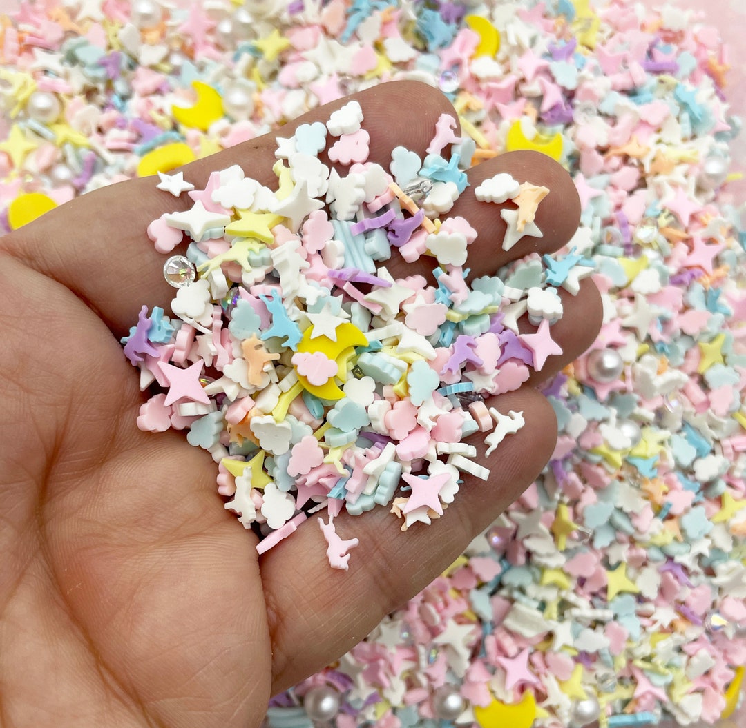 Sky Ponies Sprinkle Slice Mix, Celestial Polymer Clay Fake Sprinkles ...