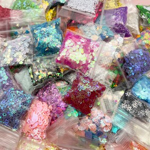GLITTER SAMPLER Sets, Assorted Variety of Nail and Crafting Sets, Pick ...