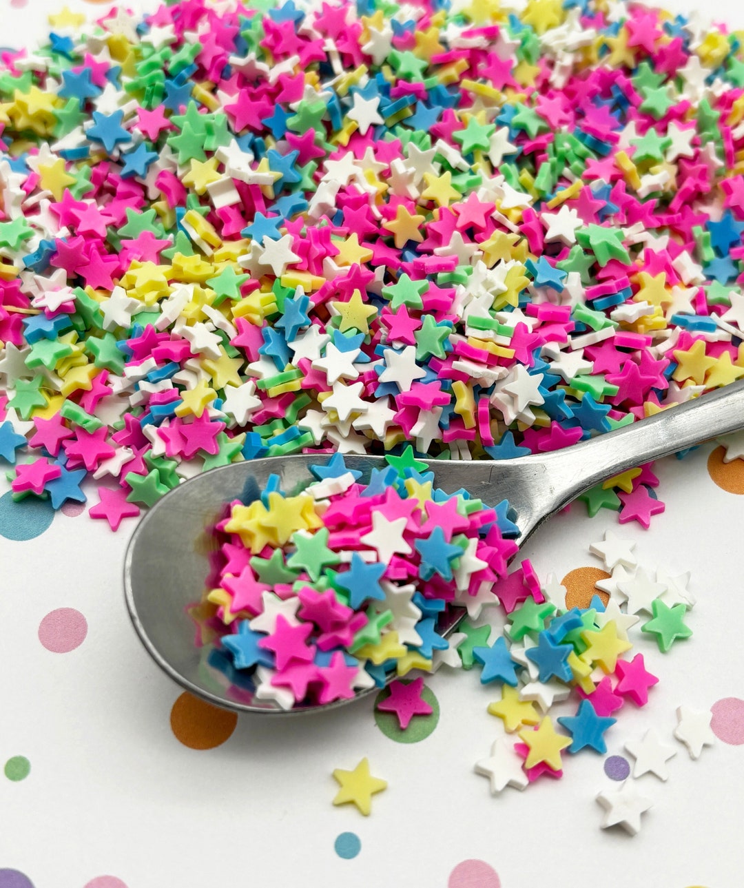 Star Polymer Clay Confetti Sprinkles, Fake Bake Sprinkles, Decoden ...