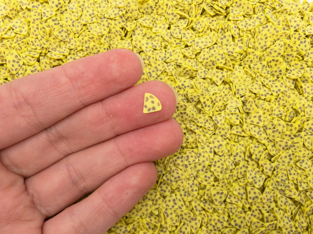 Small Swiss Cheese Slice Polymer Clay Kawaii Fake Sprinkles, Fimo Fake ...