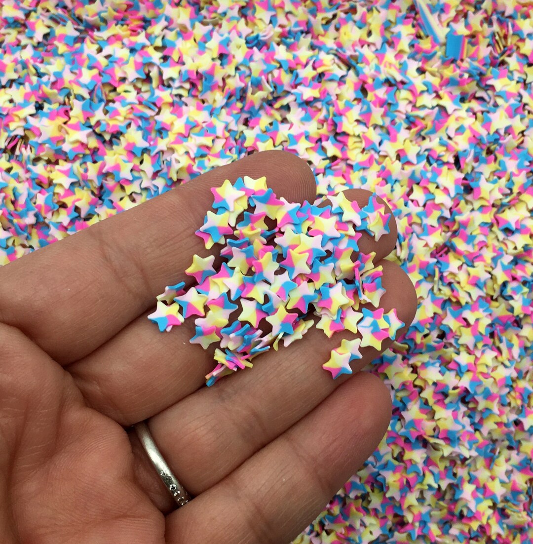Multicolor Colorful Pastel Tie Dye Star Sprinkles, NON EDIBLE Fake Bake ...