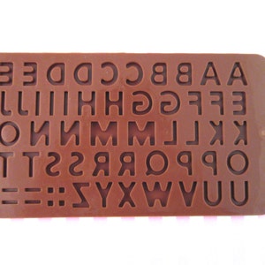 Silicone Chocolate Candy Resin Alphabet Mold, Full Set Multiple Letter ...
