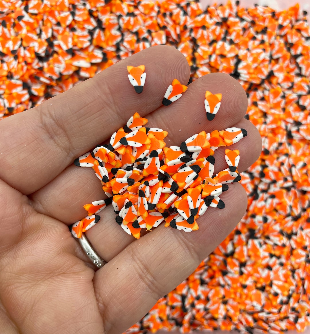 Small Fox Polymer Clay Sprinkles, Animal Sprinkles, Fimo Fake Sprinkle ...