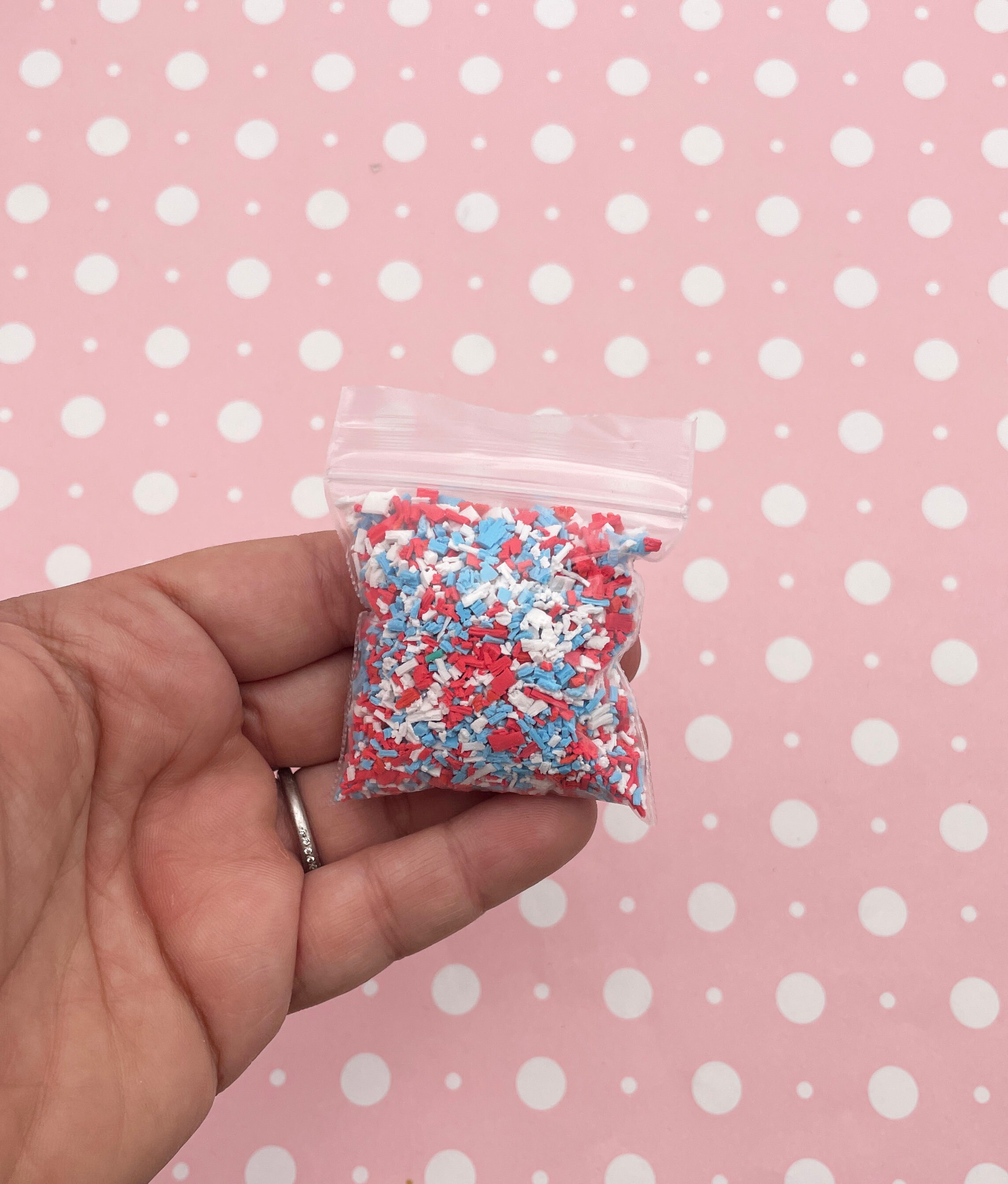 4th of July Candy Crumble, Fake Fruity Pebbles Polymer Clay Candy ...