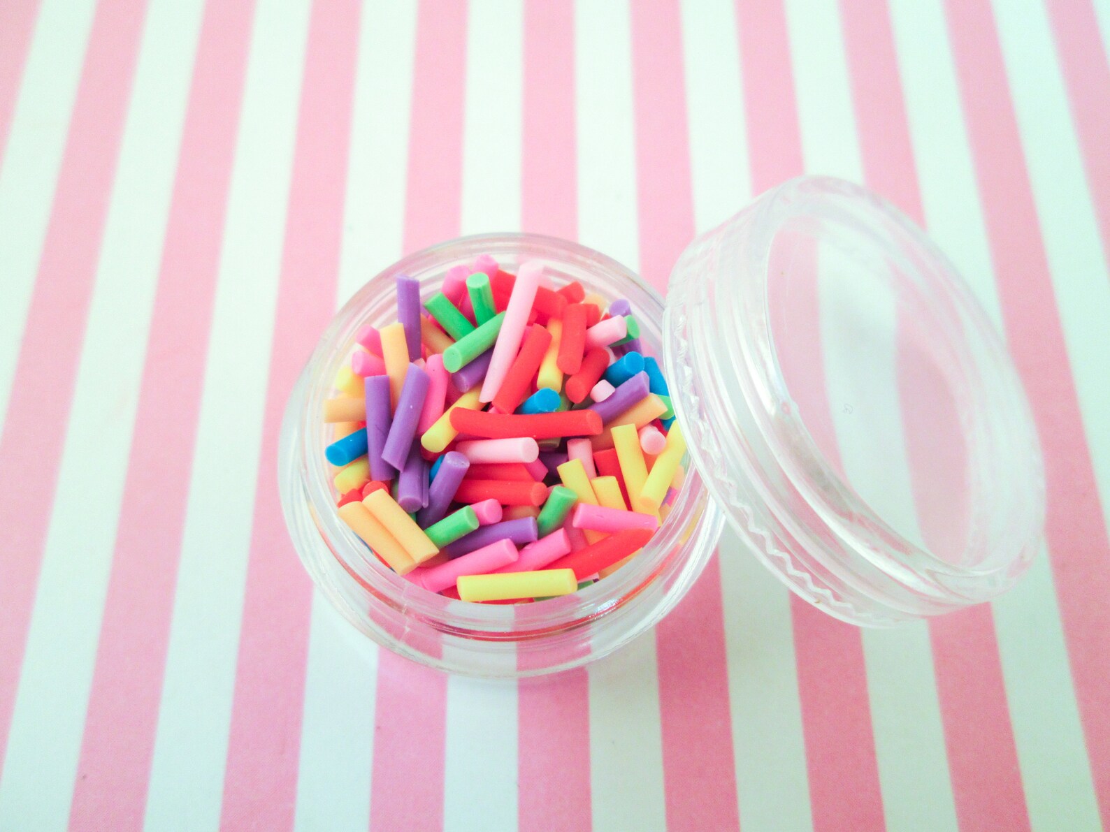 RAINBOW MIX Polymer Clay Fake Sprinkles Decoden Funfetti - Etsy