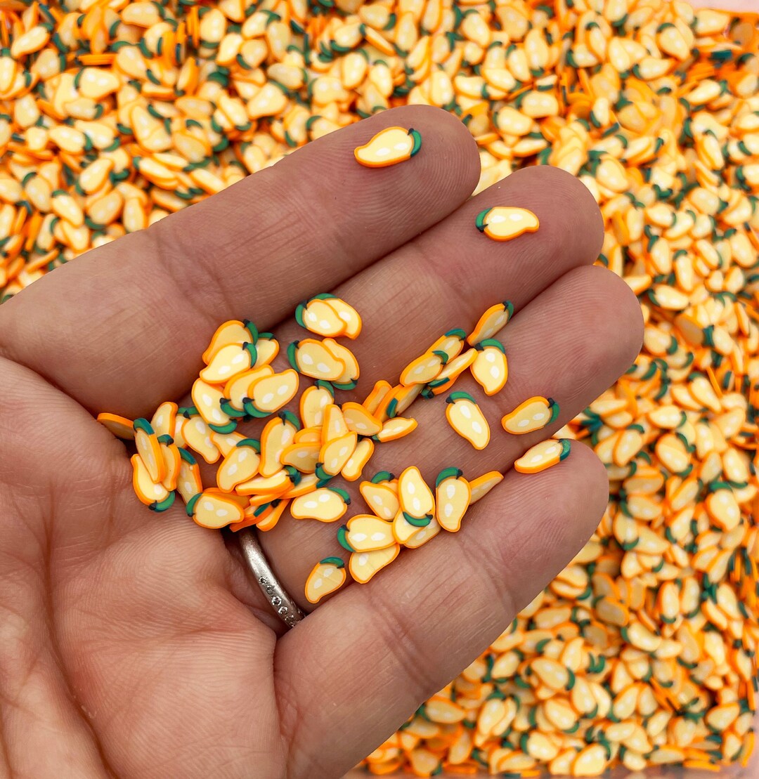 Small Mango Polymer Clay Kawaii Fake Sprinkles, NON EDIBLE Fimo Fake ...
