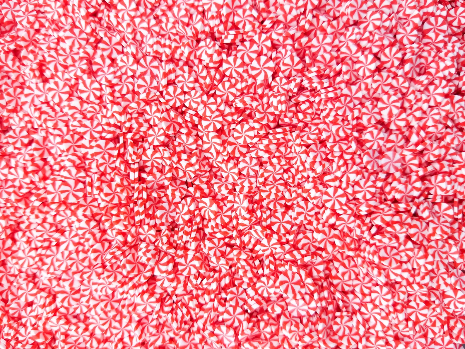 Red and White Peppermint Polymer Clay Dessert Candy Slice - Etsy