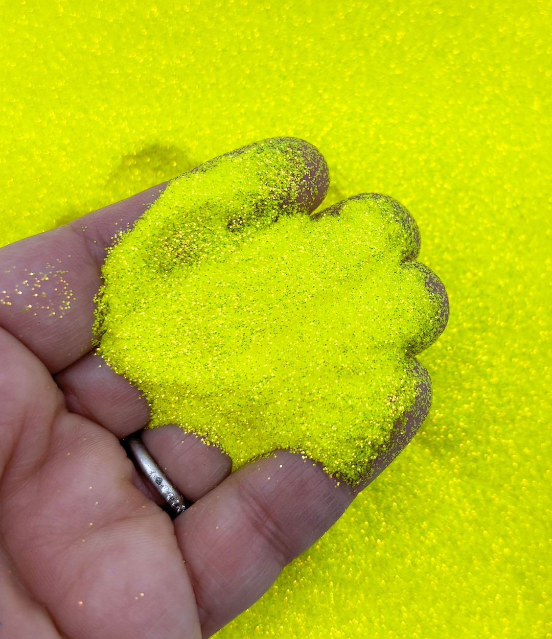 Neon Day Glow Green Micro Glitter Pixie Dust Solvent Resistant Nail ...