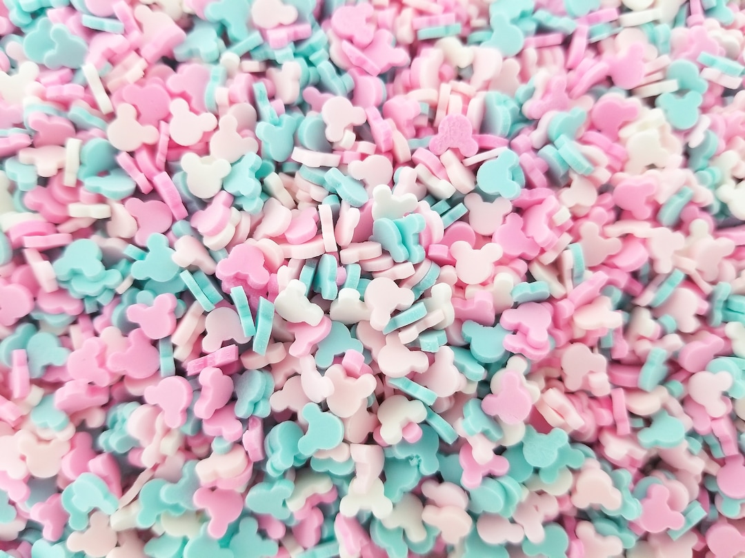 COTTON CANDY Mouse Ears Mix, Pastel Mouse Ears Sprinkle Mix With Pink ...