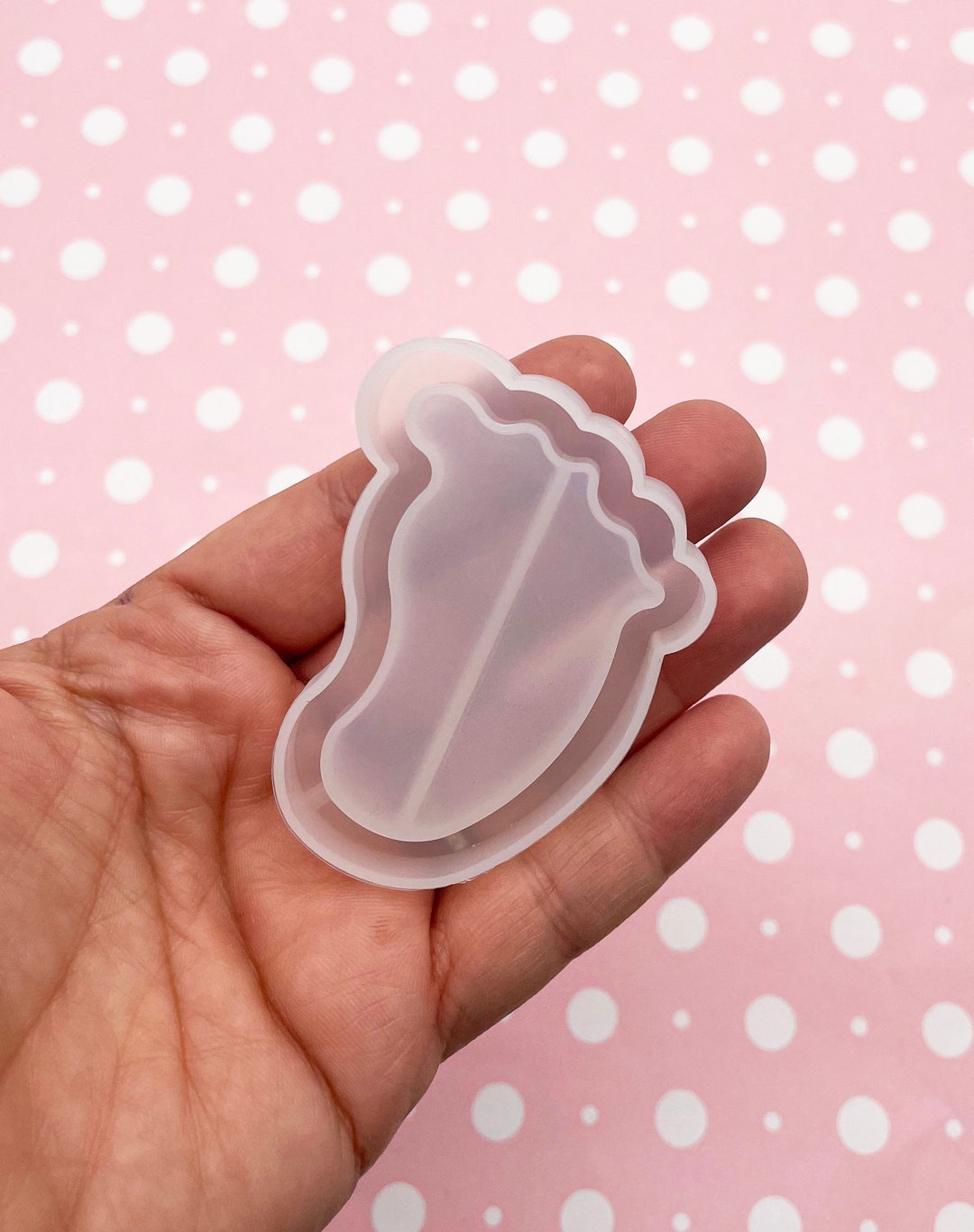 65x46mm Kawaii Foootprint Foot Shaker Mold for Cabochons 1 - Etsy