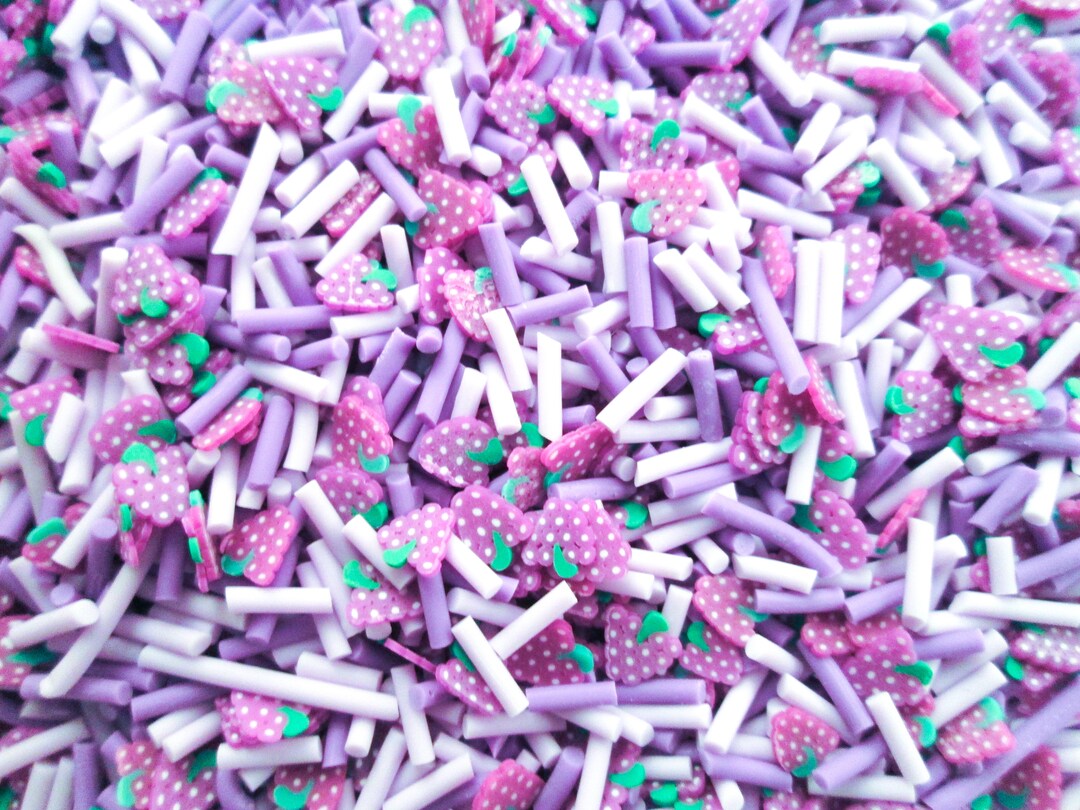 GRAPE SODA Mix Purple and Grape Sprinkles, Polymer Clay Fake Sprinkles ...