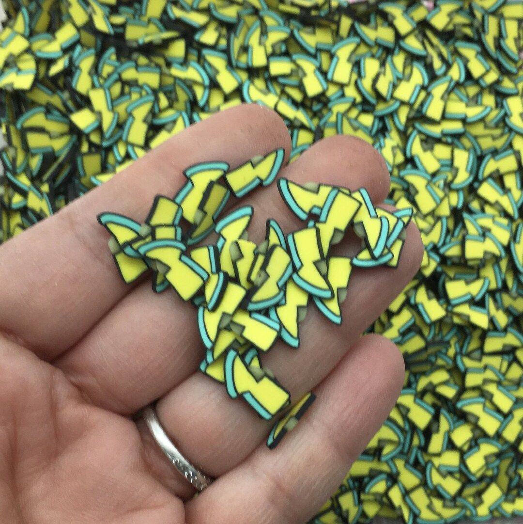 Larger Lightning Bolt Polymer Clay NON EDIBLE Clay Sprinkles - Etsy