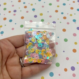 Colorful Rainbow Iridescent Shift Smile Face Glitter, Smiley Emoji ...