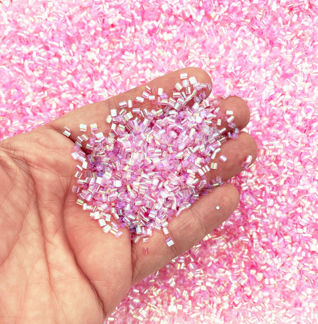Bulk 500g Rosey Pink Iridescent Crispy Bingsu Beads for Crunchy Slime ...