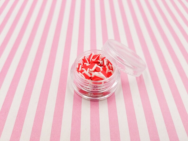 Santa's Stocking Cap Hat Cane Fake Polymer Clay Slice | Etsy