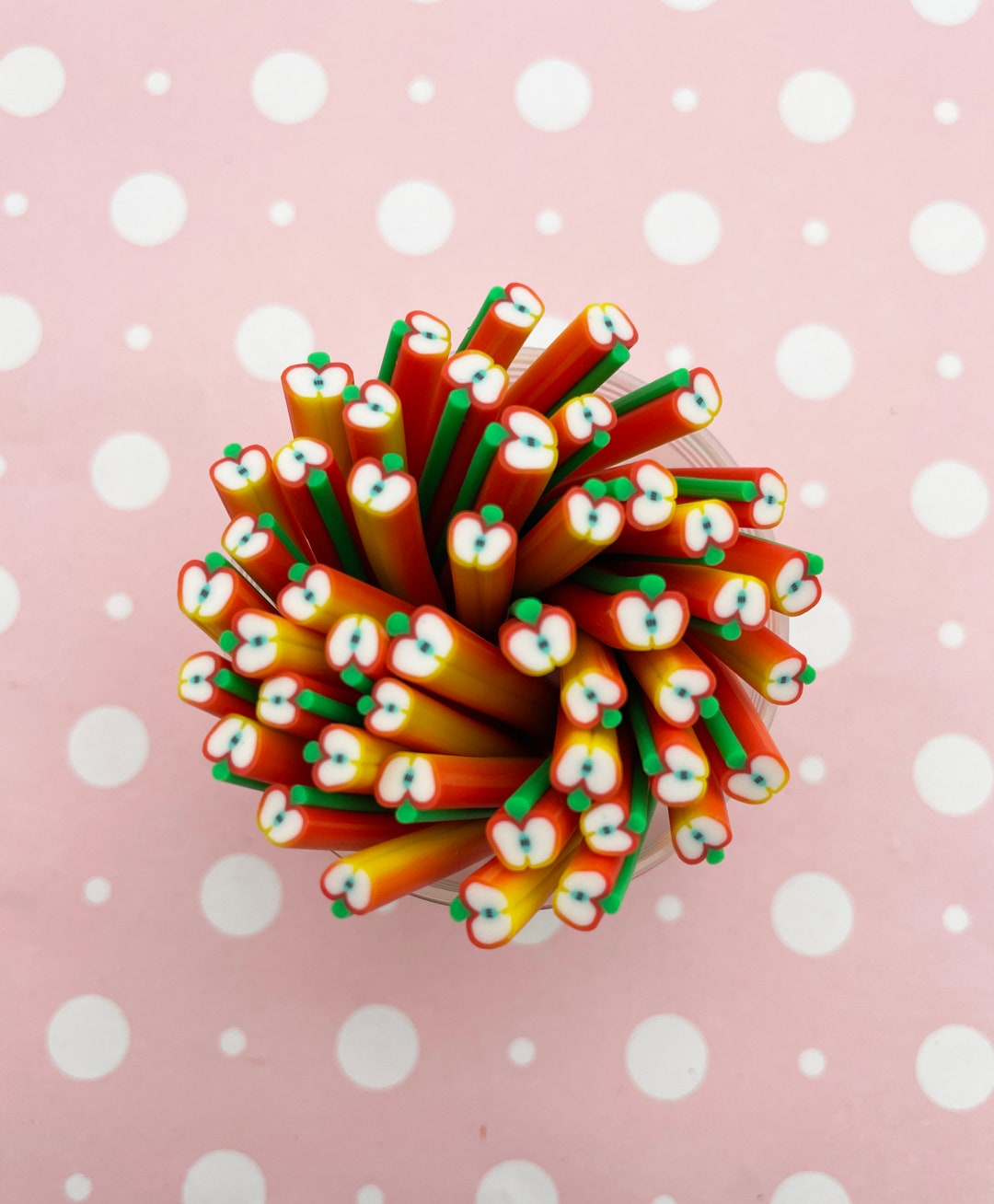 10 Apple Polymer Clay Canes, F304 - Etsy