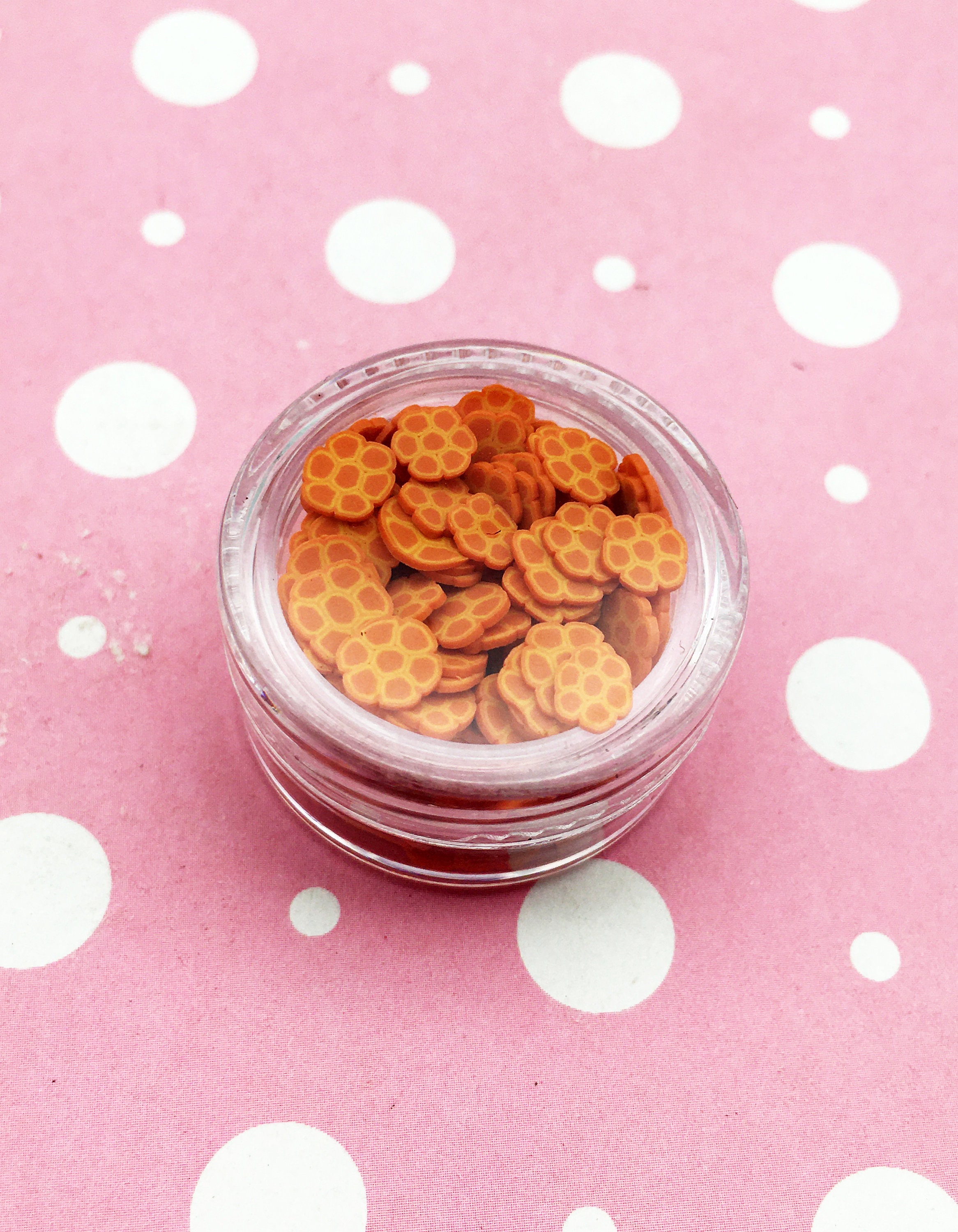 Small Honey Comb Fake Polymer Clay Slice Sprinkles, Nail Art Slices ...