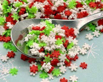 FROZEN Pearl With Snowflake Sprinkle Mix, Holiday Winter Christmas ...