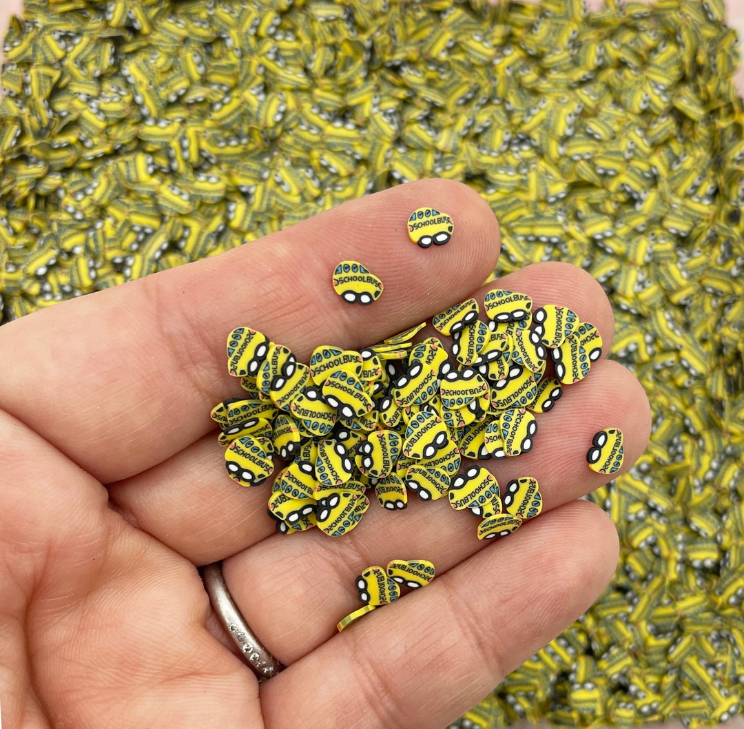 Yellow School Bus Sprinkles, Polymer Clay Back to School Sprinkle ...