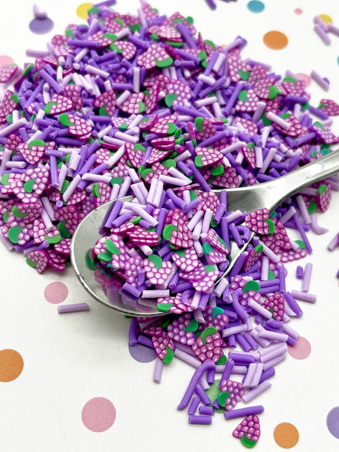 GRAPE SODA Mix Purple and Grape Sprinkles, Polymer Clay Fake Sprinkles ...