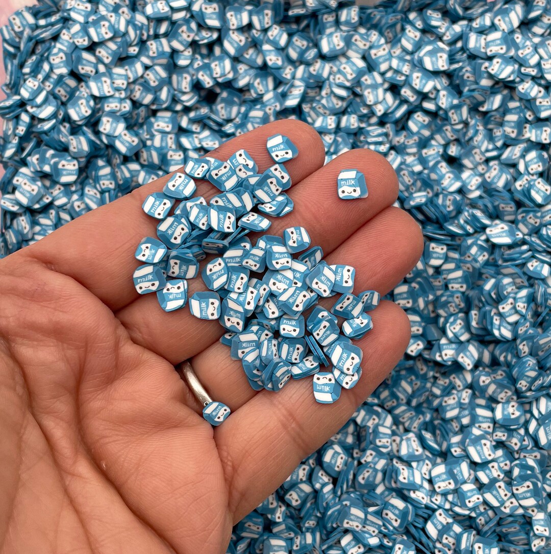 5mm Milk Carton NON EDIBLE Polymer Clay Sprinkles, Nail Slices, Fake ...
