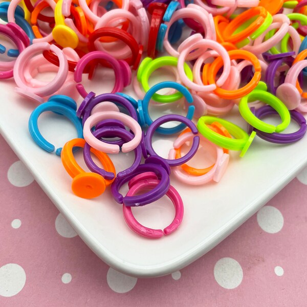 Plastic Rings - Etsy
