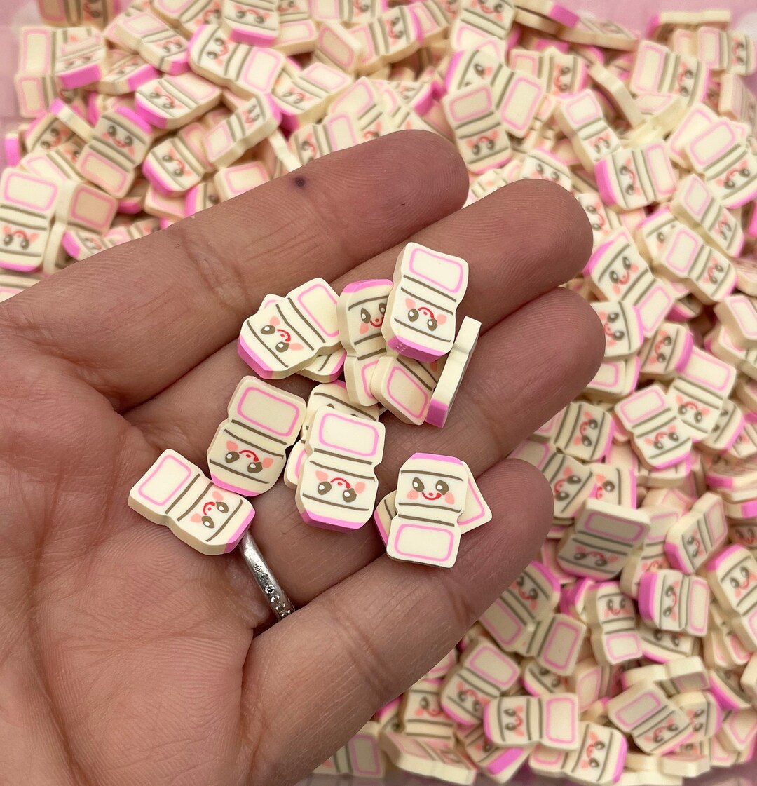 Larger Size Yogurt Probiotic Bottle Sprinkles, NON EDIBLE Fimo Slices ...