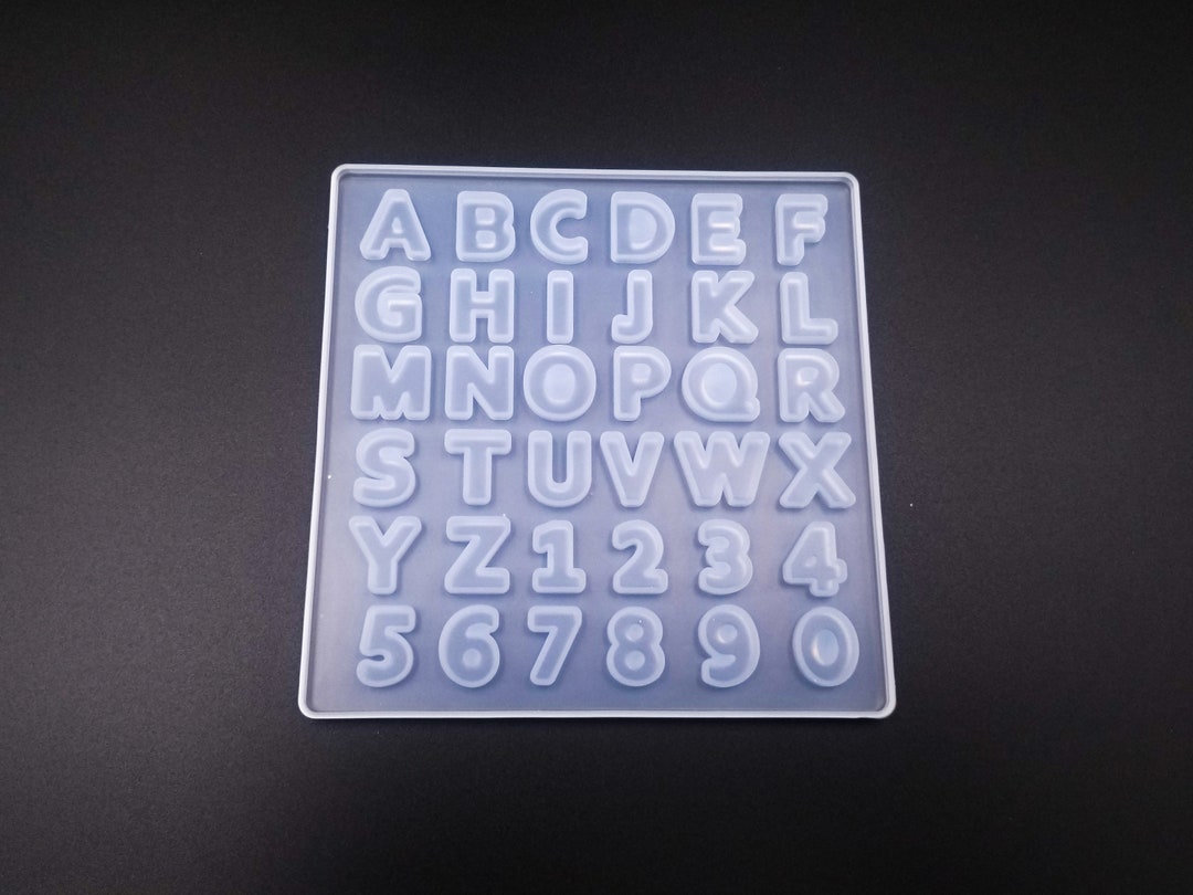 UV Resin Silicone Alphabet and Numbers Mold, 26 Letters and 10 Numbers ...