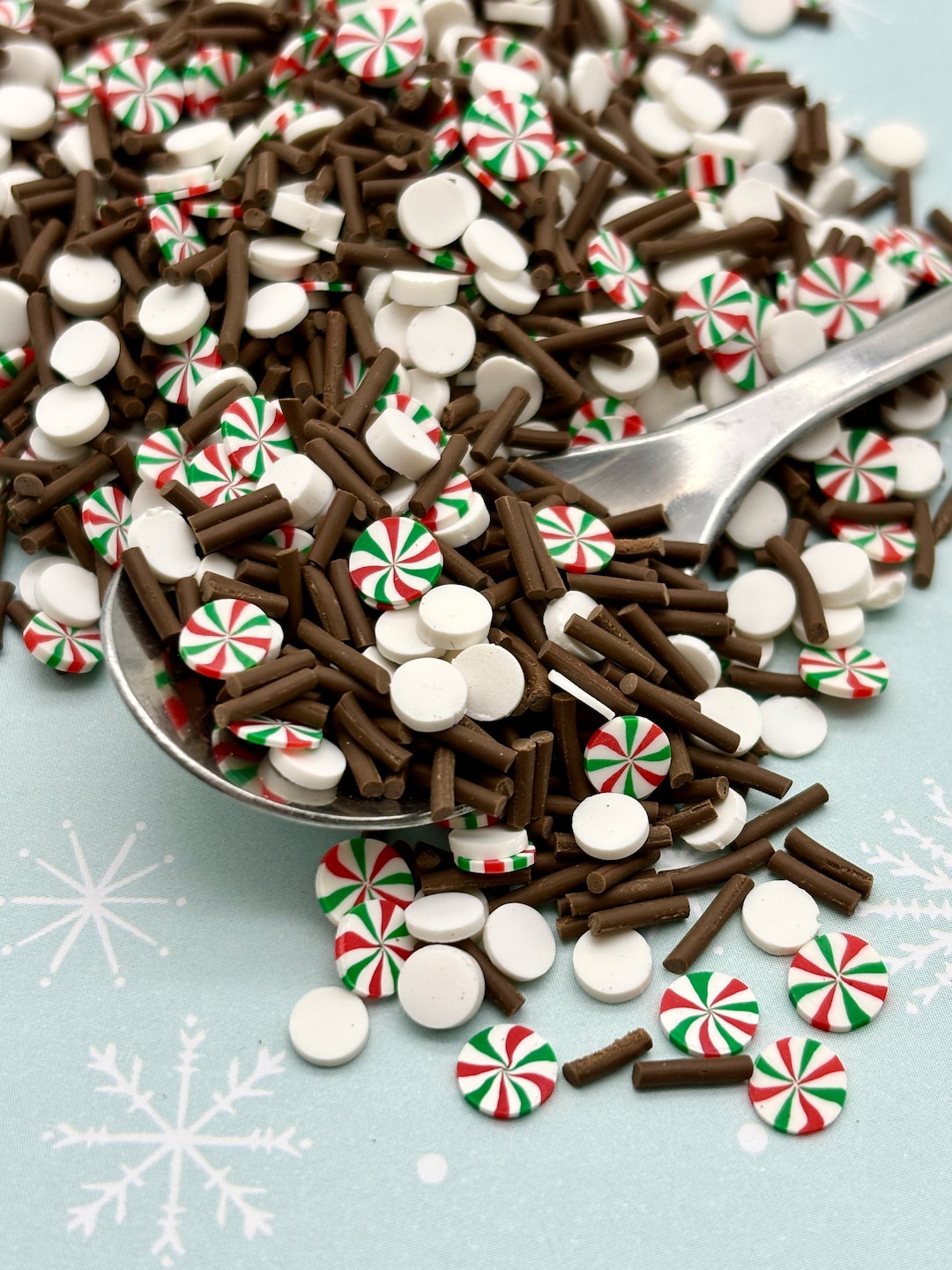 PEPPERMINT HOT CHOCOLATE Christmas Peppermint Candy Polymer Clay Fake ...
