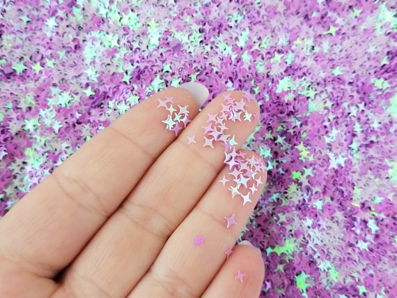 Purple Iridescent Shift 4 Point Star Glitter Deep Purple - Etsy
