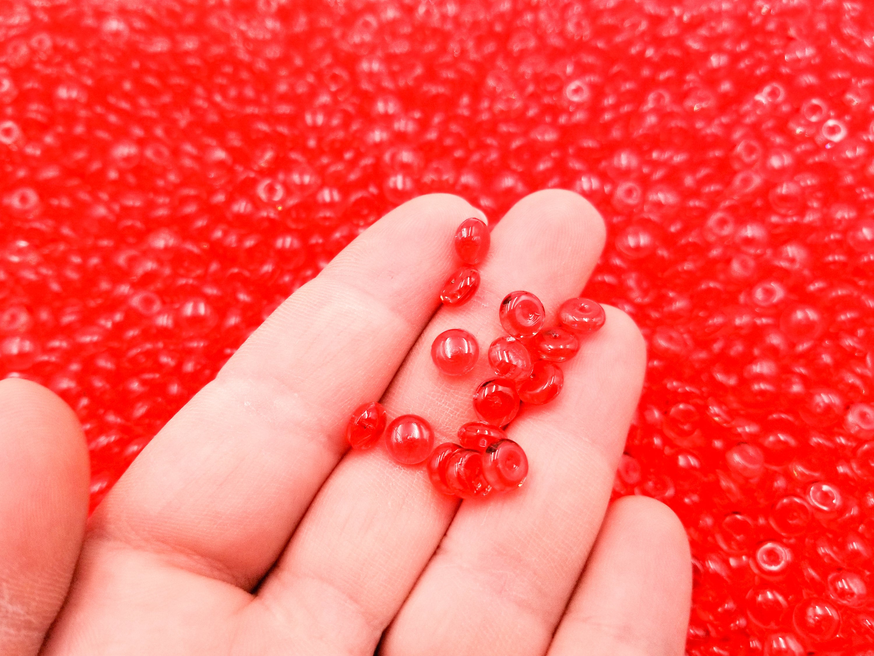 100 Gram 3 1/2 Ounces Red Fishbowl Slushie Beads for Crunchy - Etsy