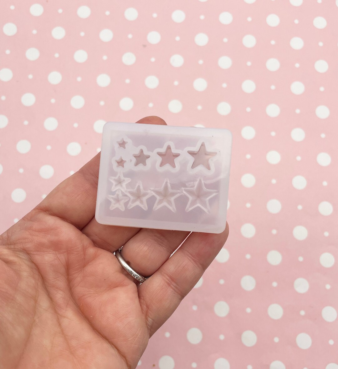 10 Cavity Small Star Mold for Cabochons or Studs, Nail Sized Cab Uv ...