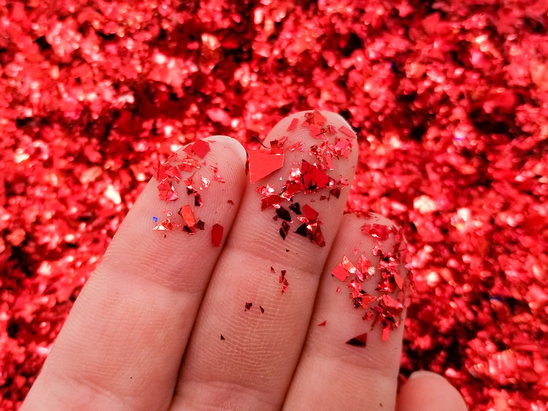 10g or 50g Bag Red Metallic Opaque Cellophane Iridescent Glitter ...