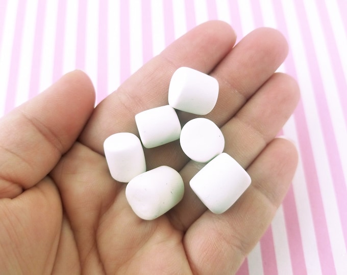 6 MARSHMALLOWS Faux Marshmallow Fake Polymer Clay Desert - Etsy