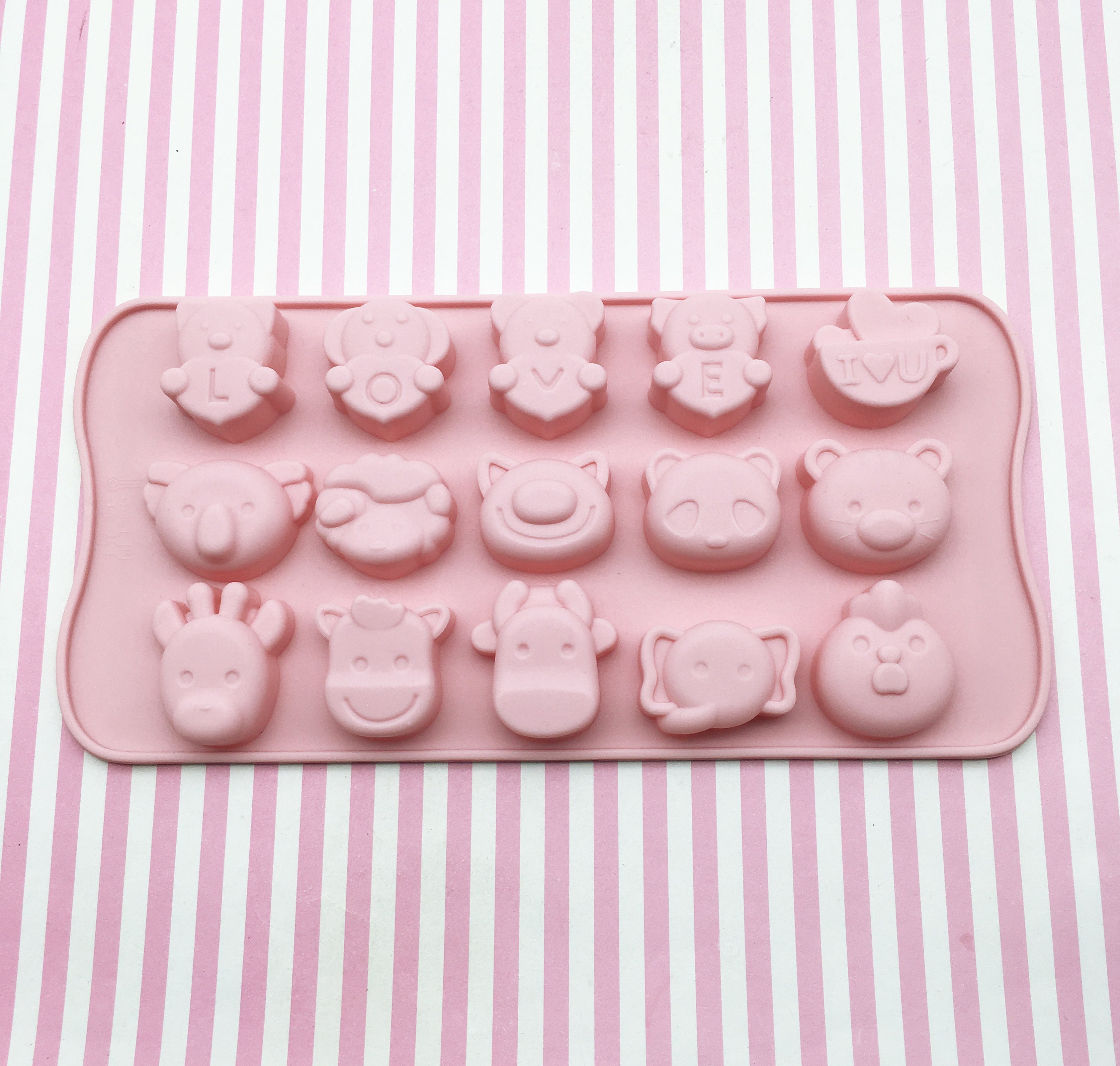 15 Cavity Silicone Cute Kawaii Animal Mold Has Cat Bear | Etsy