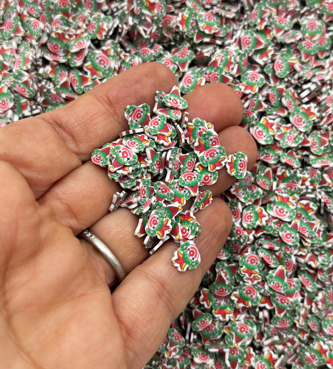 Clown Fimo Slices, Polymer Clay Sprinkles, Fake Clay Embellishments ...